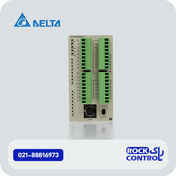پی ال سی دلتا DVP28SA211T دارای 16 ورودی و 12 خروجی دیجیتال